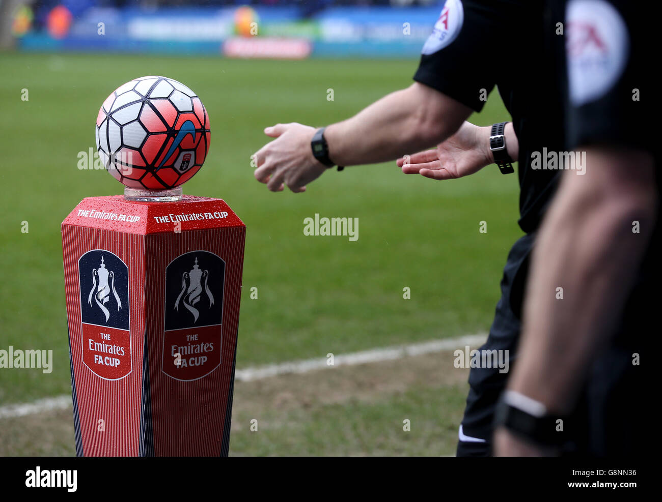 The match ball during the Emirates FA Cup, fifth round match at the ...