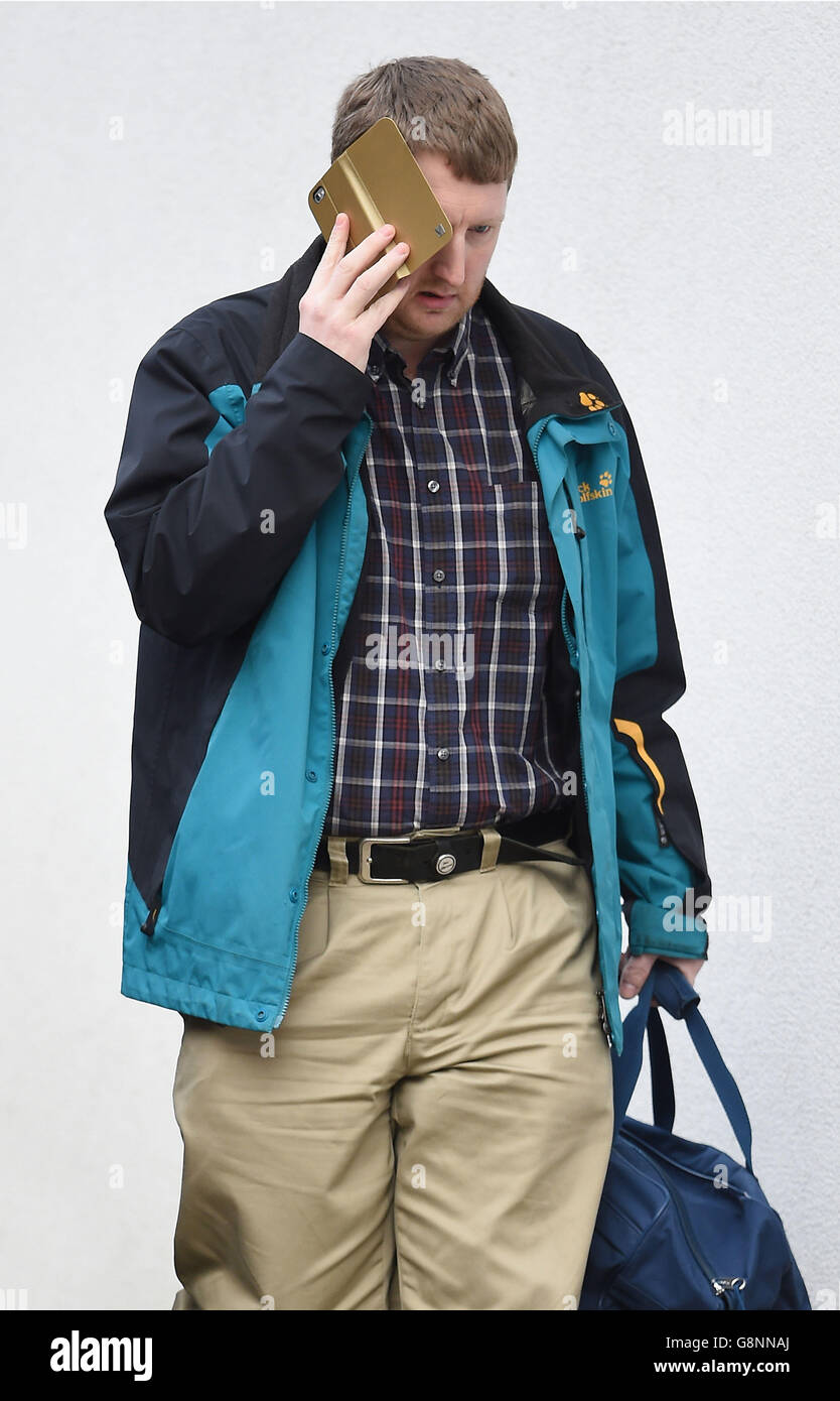 Stuart Howatson arrives at Warwick Crown Court in Leamington Spa, as ...