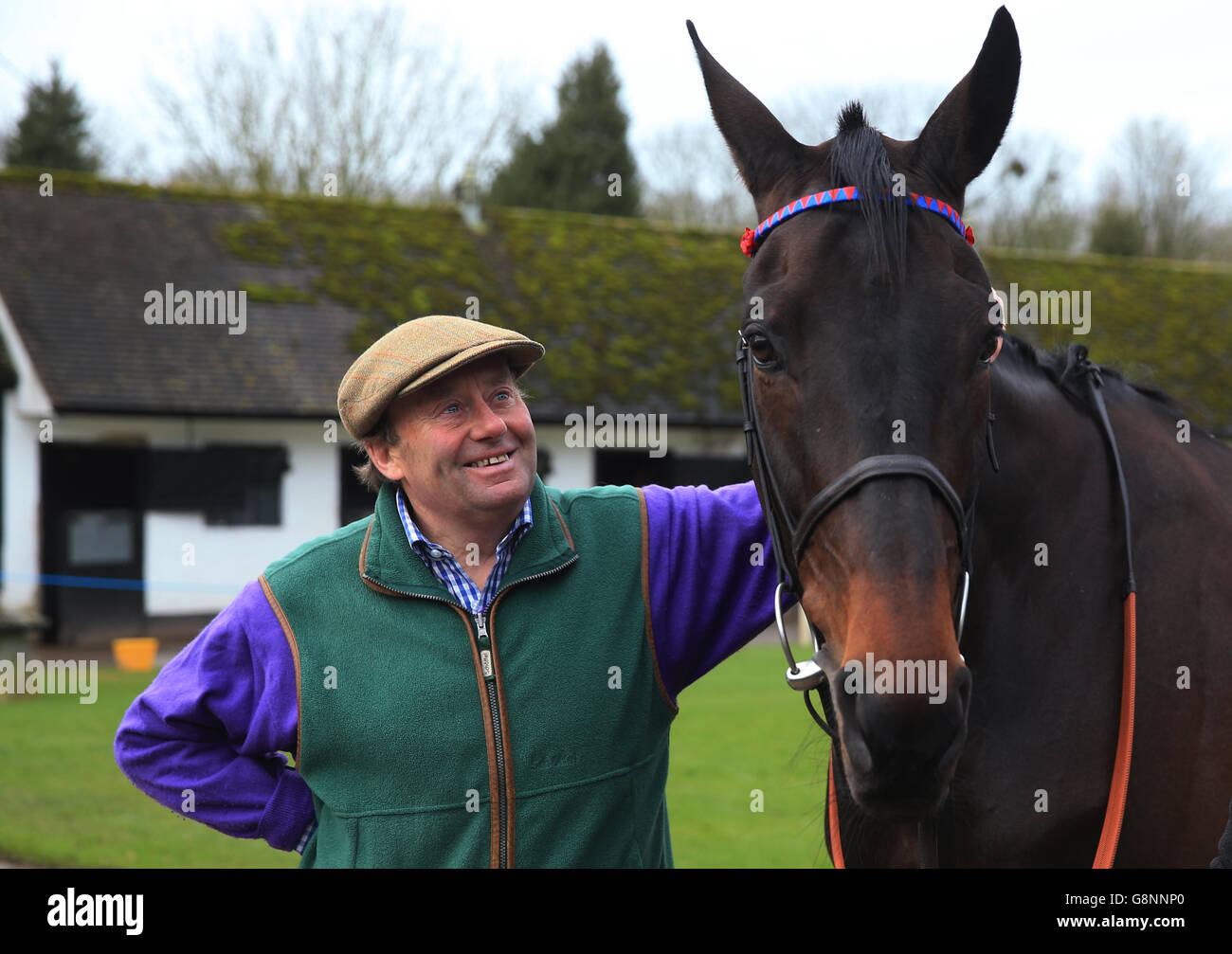 Nicky Henderson Stable Visit - Seven Barrows Stock Photo - Alamy