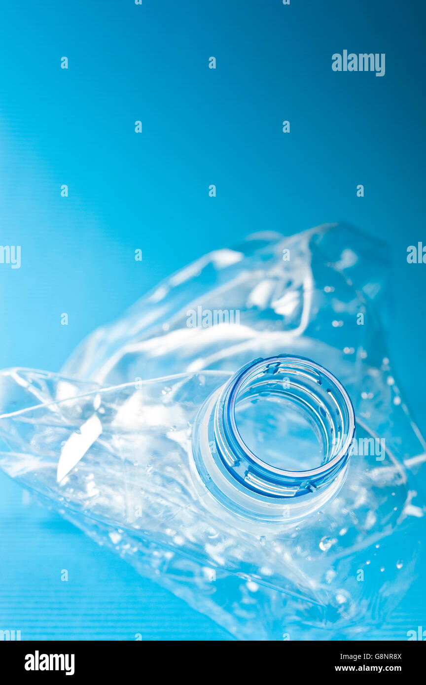 crumpled plastic bottle Stock Photo - Alamy