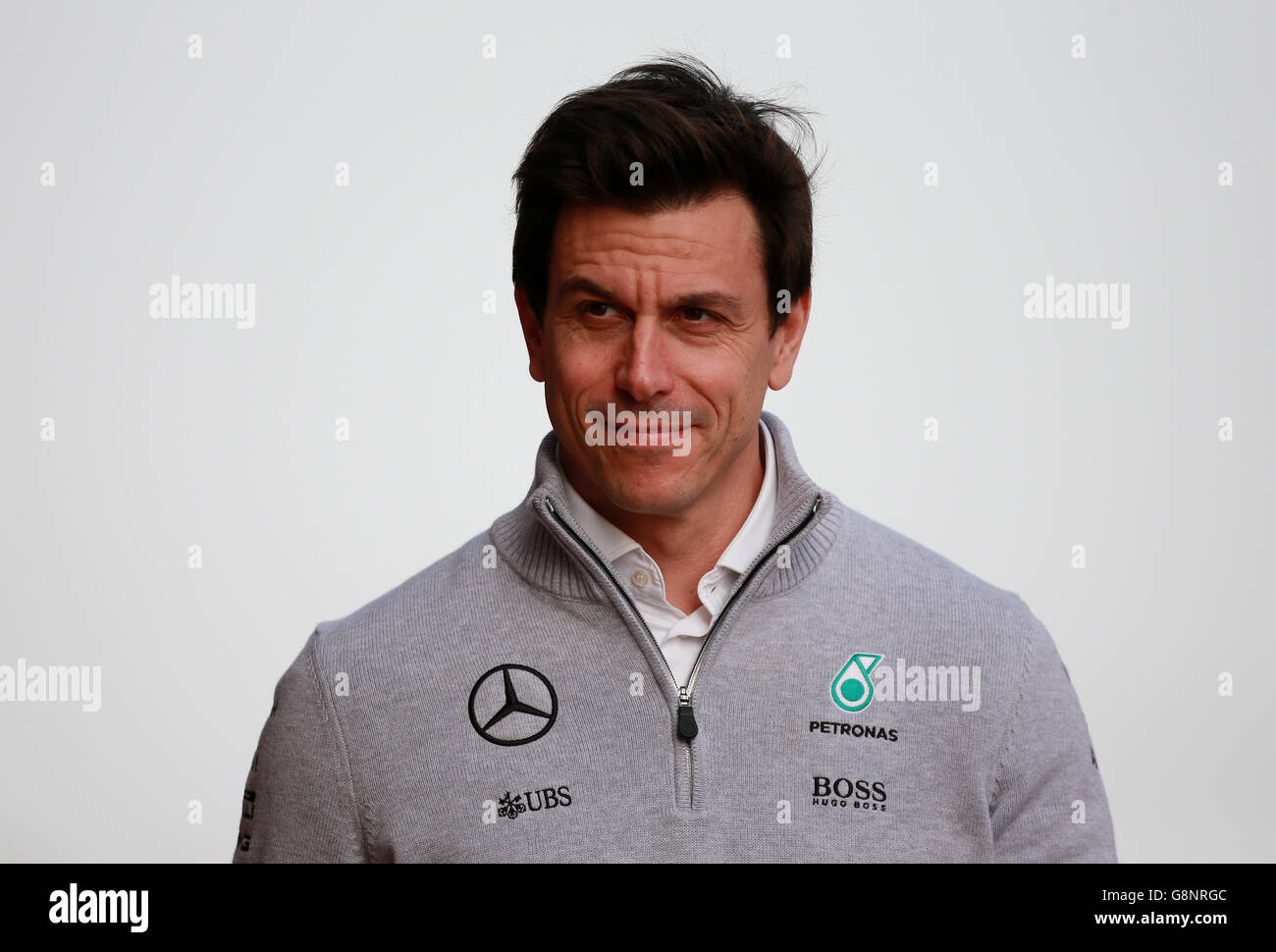 Mercedes team principle Toto Wolff during day one of testing at the ...