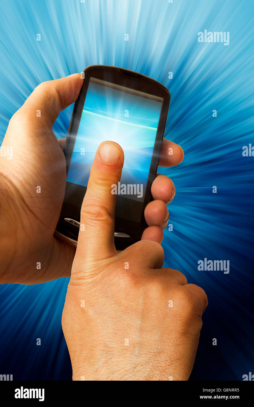 Hand screen hi-res stock photography and images - Alamy