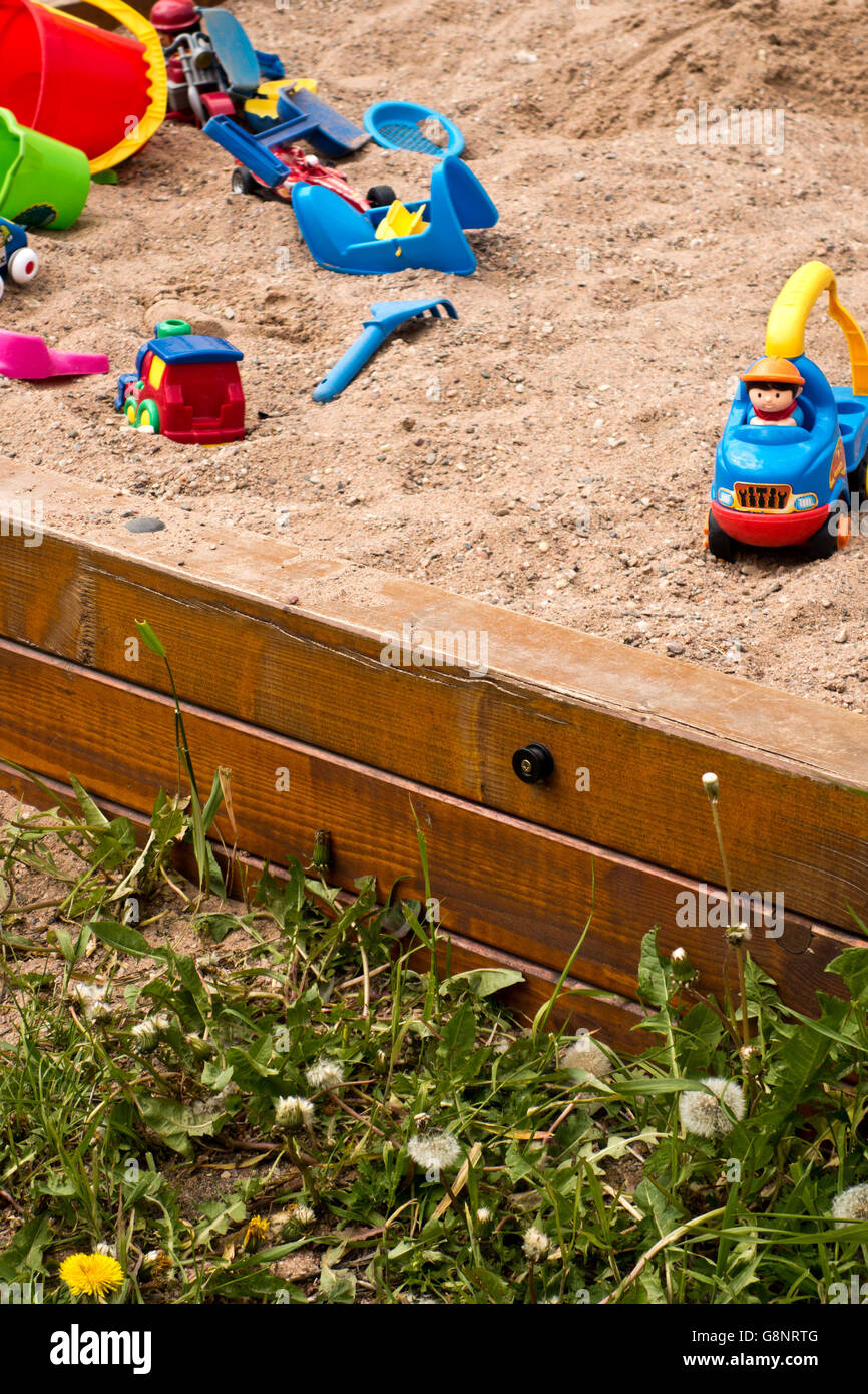 Toys in a sandpit hi-res stock photography and images - Alamy