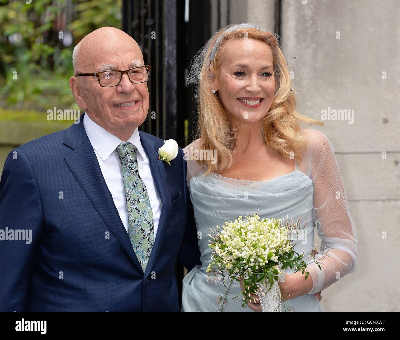 Rupert murdoch jerry hall hi-res stock photography and images - Alamy