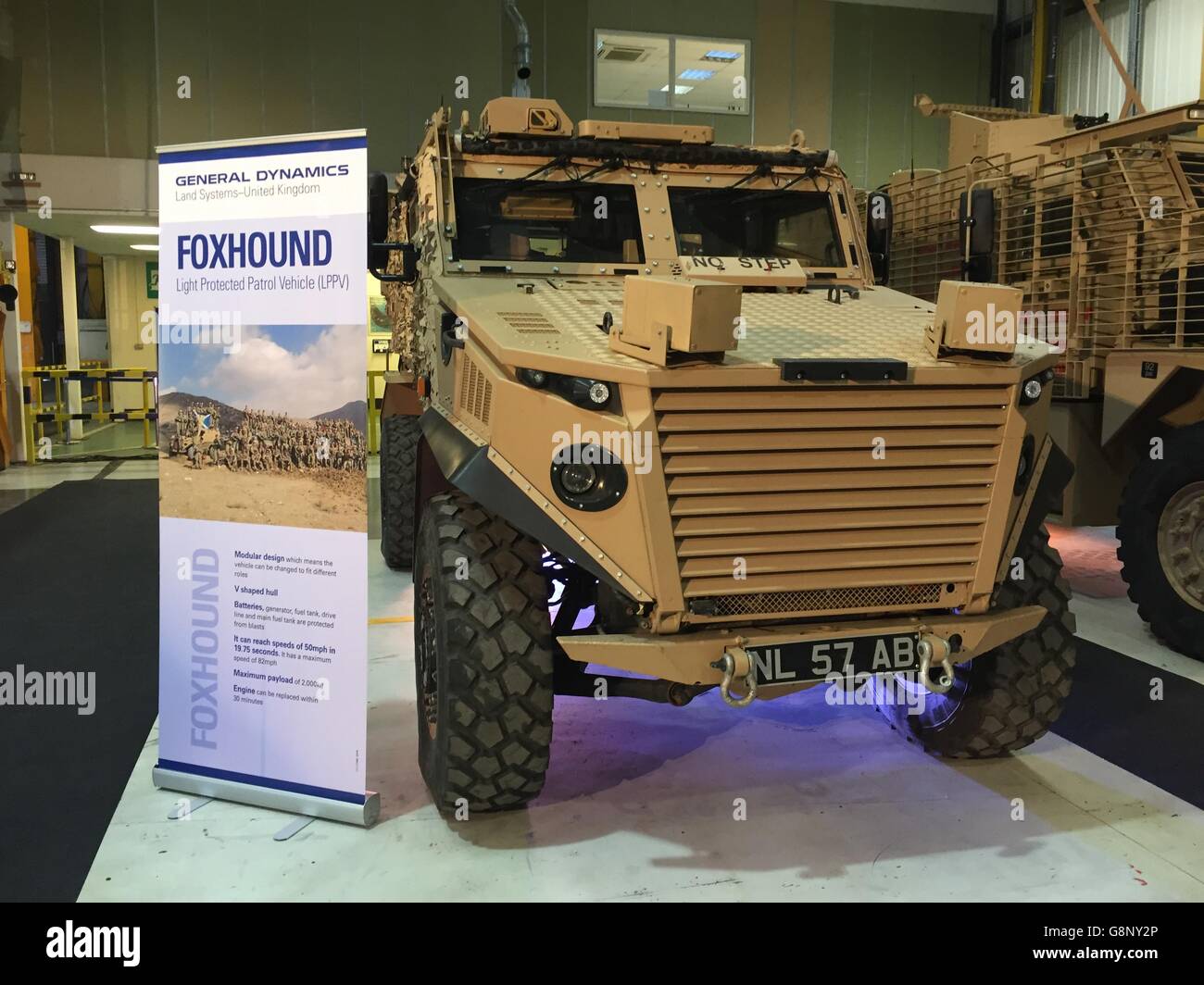 The Foxhound light protected patrol vehicle at General Dynamic's new ...