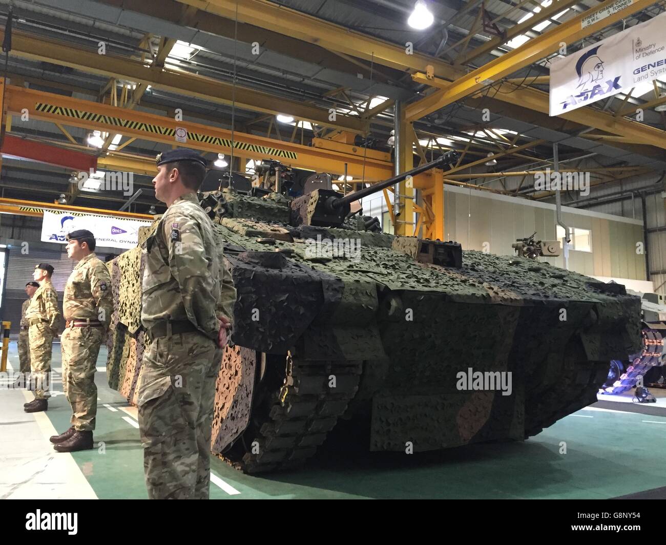 The new General Dynamics' Ajax tank at General Dynamic's new production ...