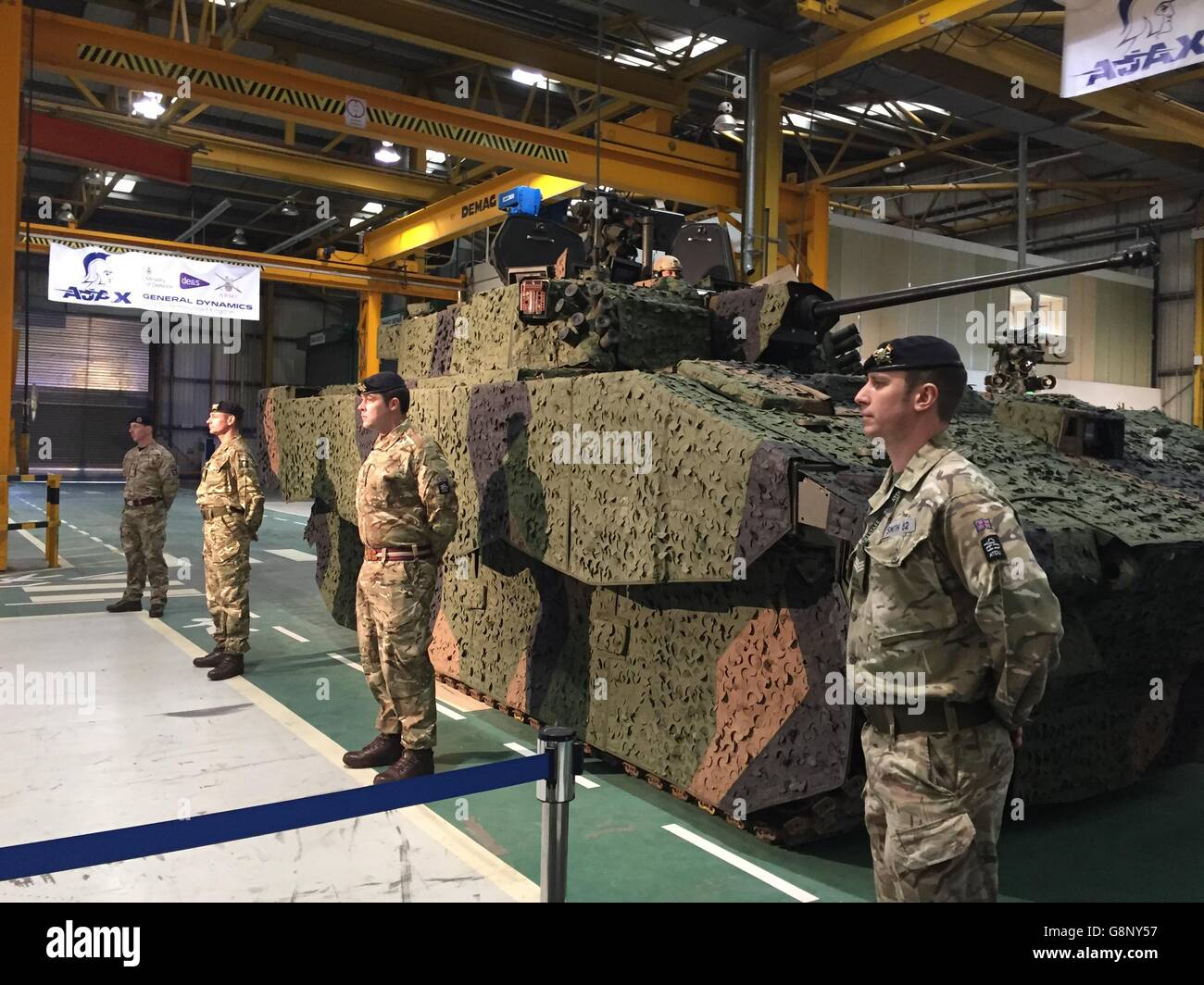 The new General Dynamics' Ajax tank at General Dynamic's new production ...