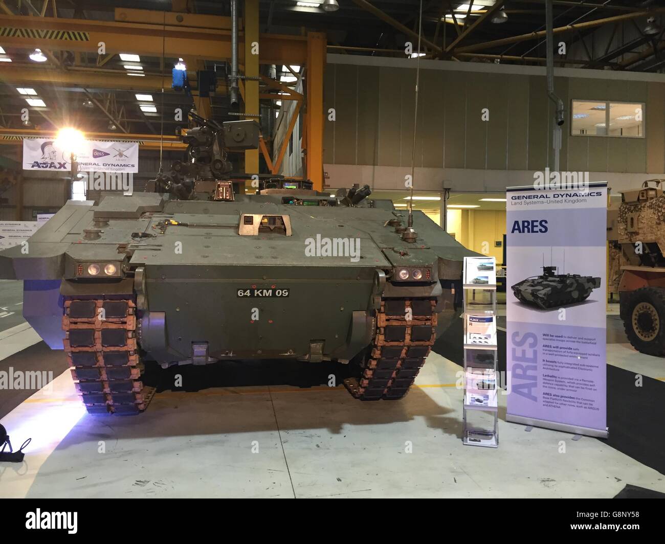 The Ares variant of General Dynamics' Ajax tank at General Dynamic's ...