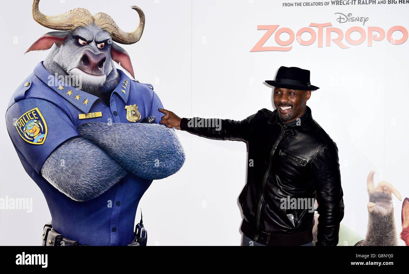 Idris elba attending screening of zootropolis at the hackney ...