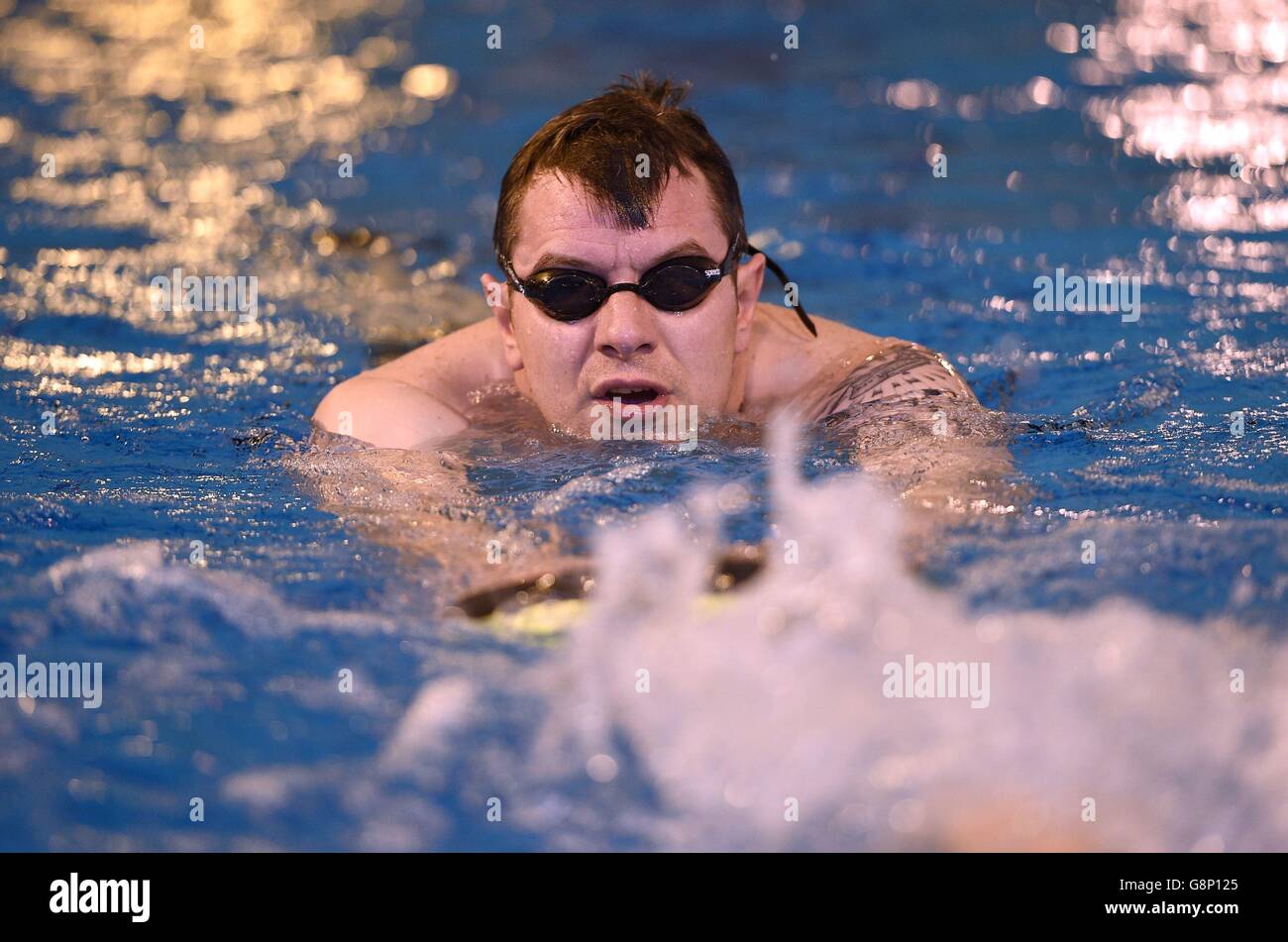Invictus trails 2016 - Swimming. Darren Hale during swimming trials at ...