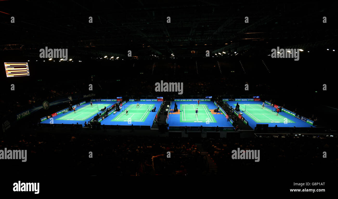 A badminton court set up hi-res stock photography and images - Alamy