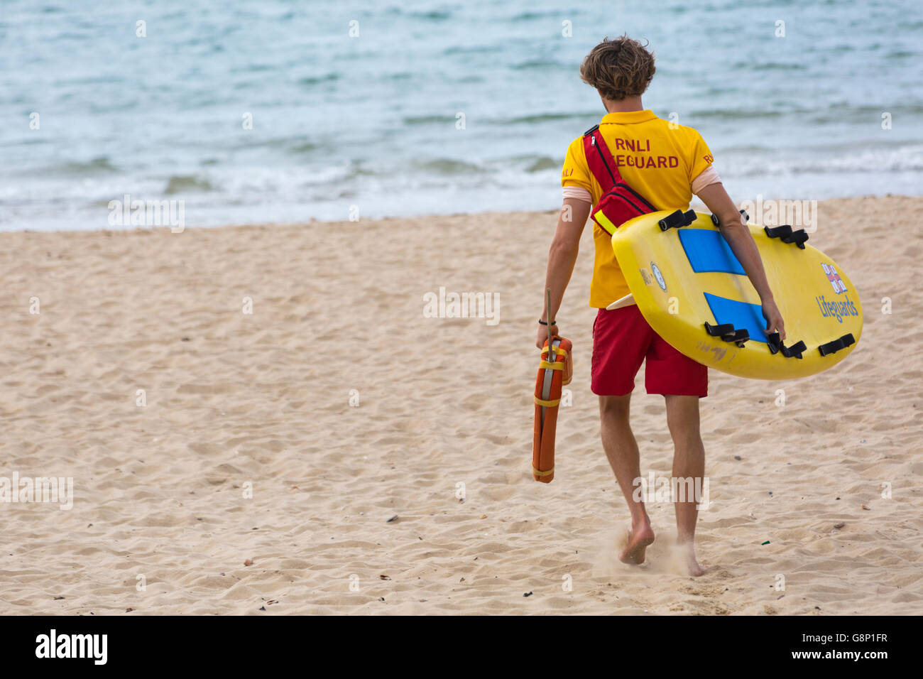 Lifeguards stand beach back view hi-res stock photography and images ...