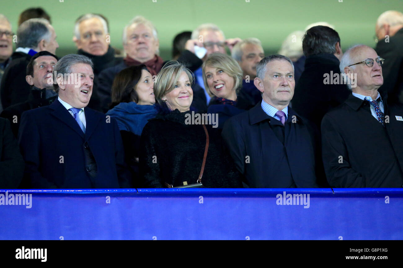 (left to right) England manager Roy Hodgson, Catherine Scudamore ...