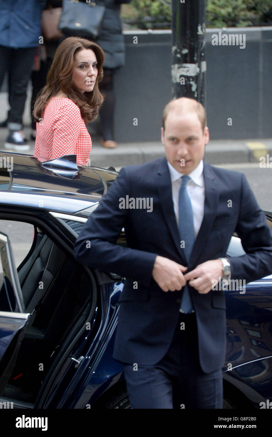 The Duke and Duchess of Cambridge arrive for a visit to the mentoring ...