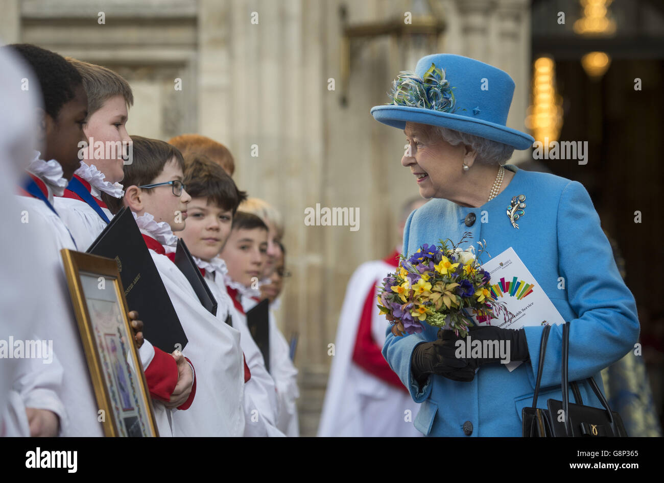 Queen elizabeth ii attends the commonwealth service at westminster ...