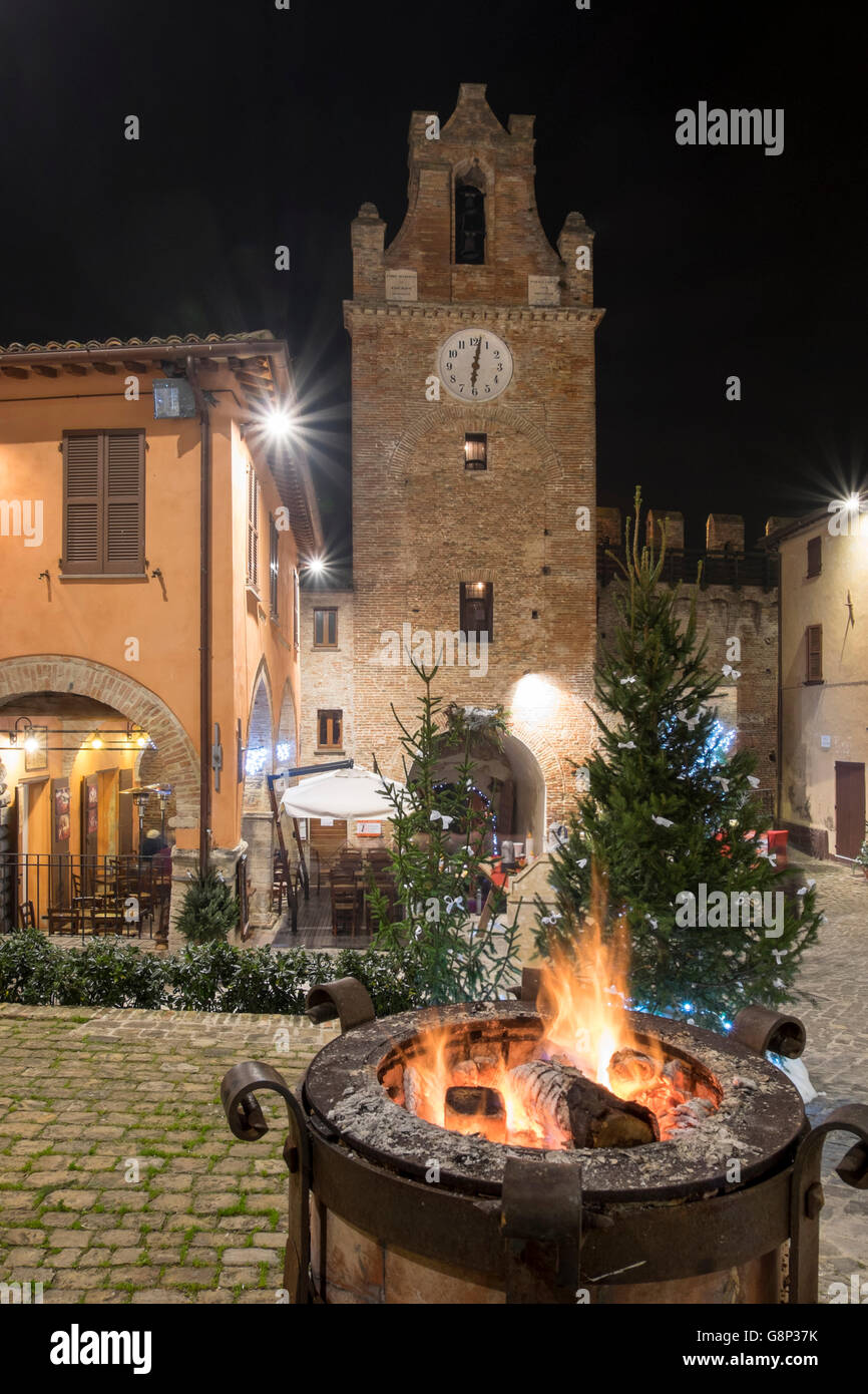 Italy, Marche, The ancient town of Gradara. It is famous as being the ...
