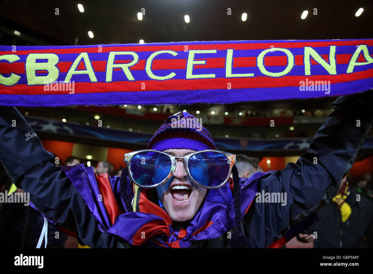 Soccer football champions league crowd fans spectators hi-res stock ...