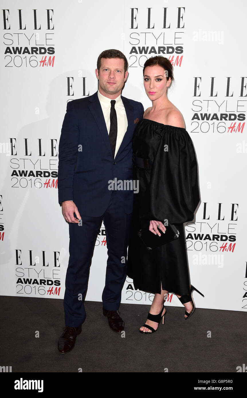 Dermot O'Leary and Dee Koppang attending the Elle Style Awards 2016 ...