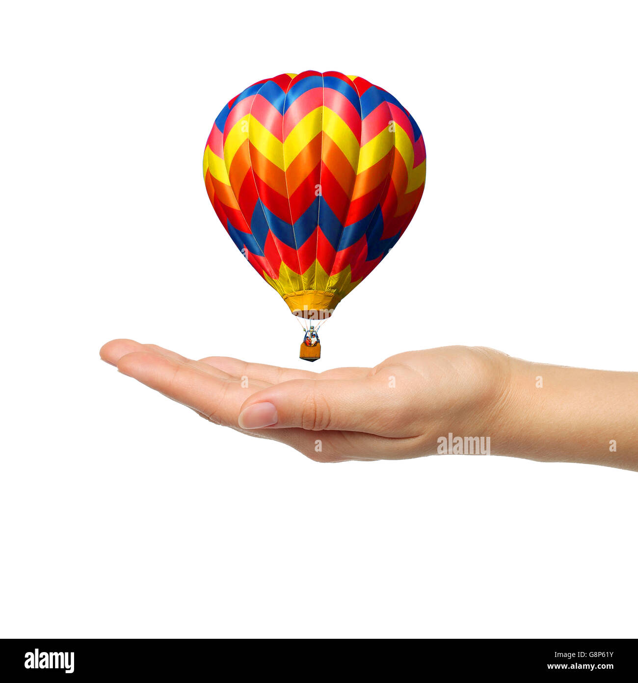 Balloon on hand with white background Stock Photo - Alamy