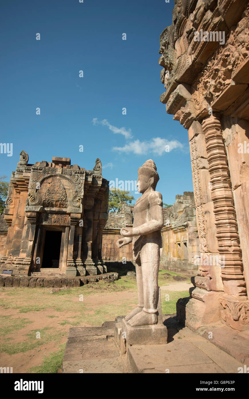 the Khmer Temple Ruins of the Prasat Phanom Rung south of the city of ...