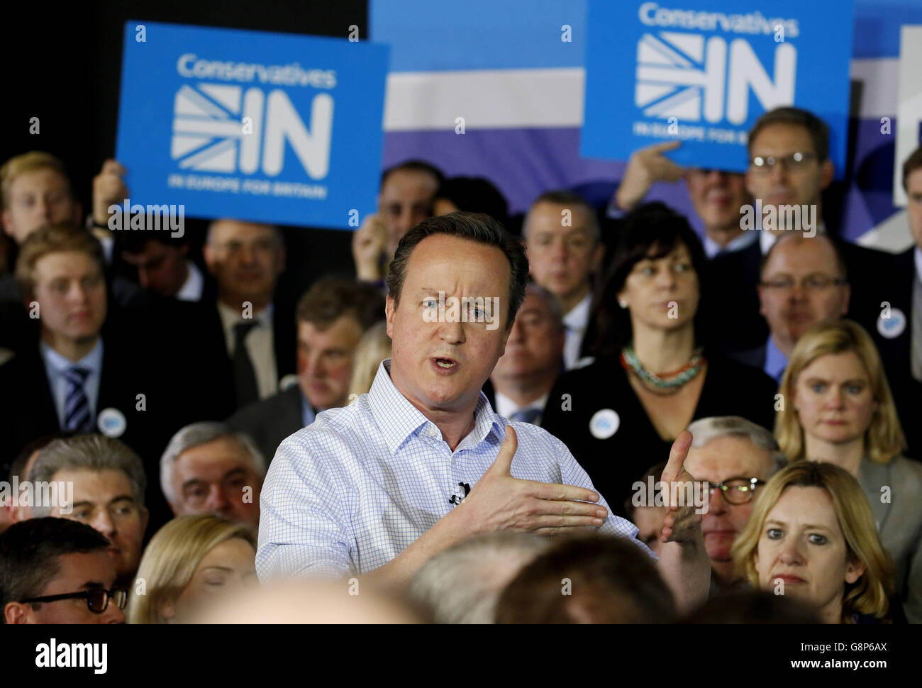 Prime Minister David Cameron launches the Conservatives IN Campaign at ...
