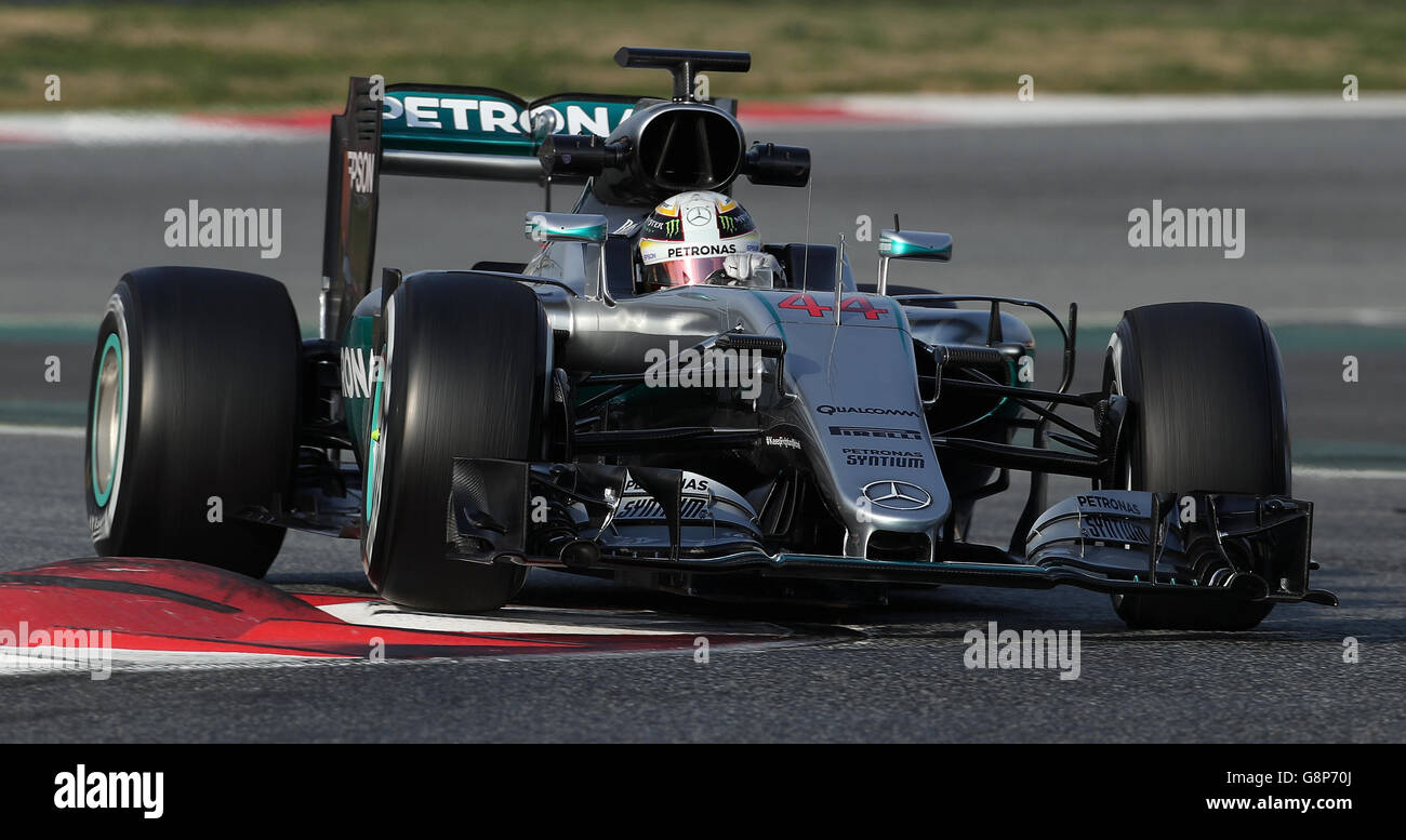 Mercedes' Lewis Hamilton during day four of testing ahead of the 2016 ...