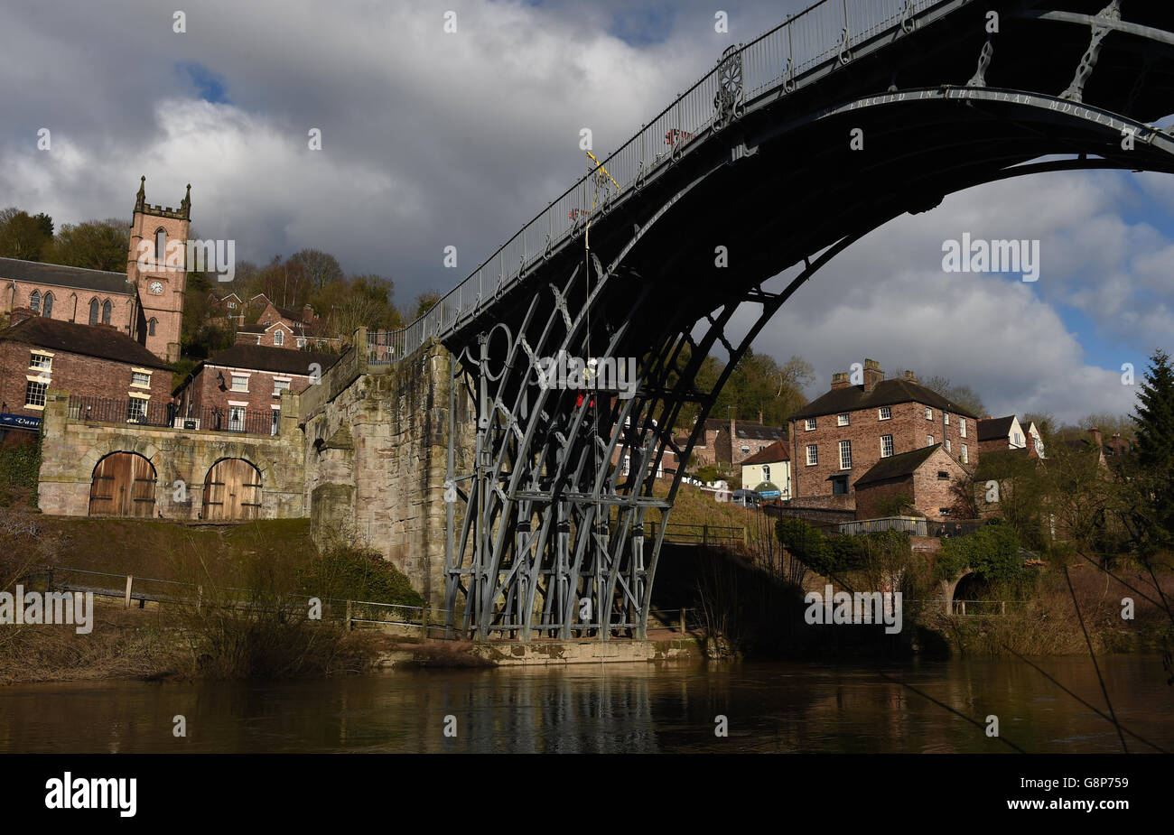 Iron Bridge conservation project Stock Photo - Alamy