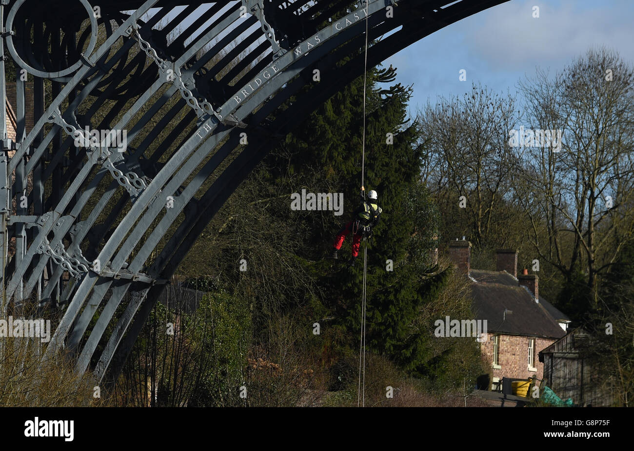 Iron Bridge conservation project Stock Photo - Alamy