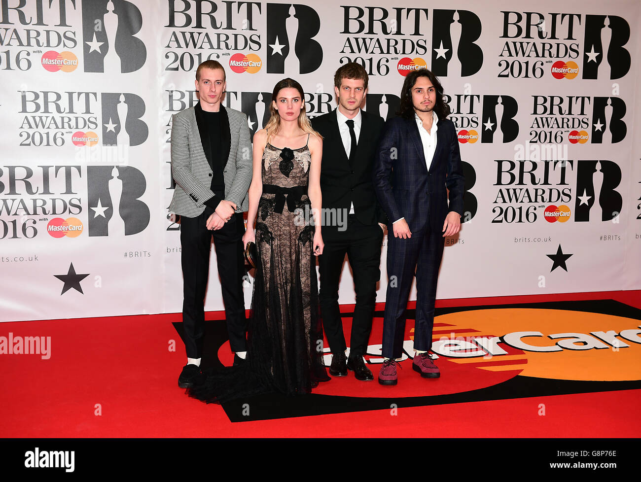 (Left to Right) Theo Ellis, Ellie Rowsell, Joff Oddie, Joel Amey of ...