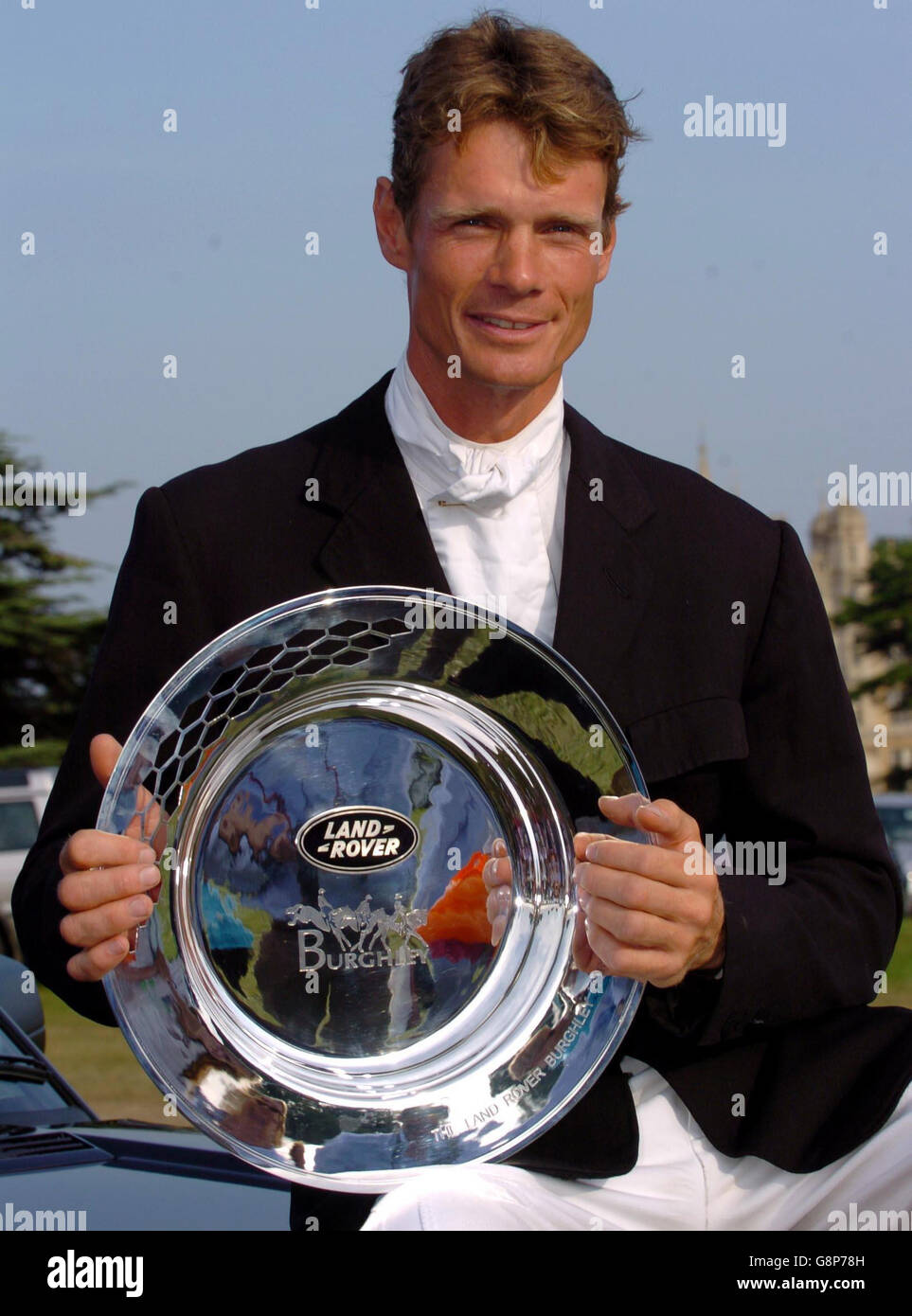 William Fox-Pitt with the Trophy after winning the Burghley horse ...