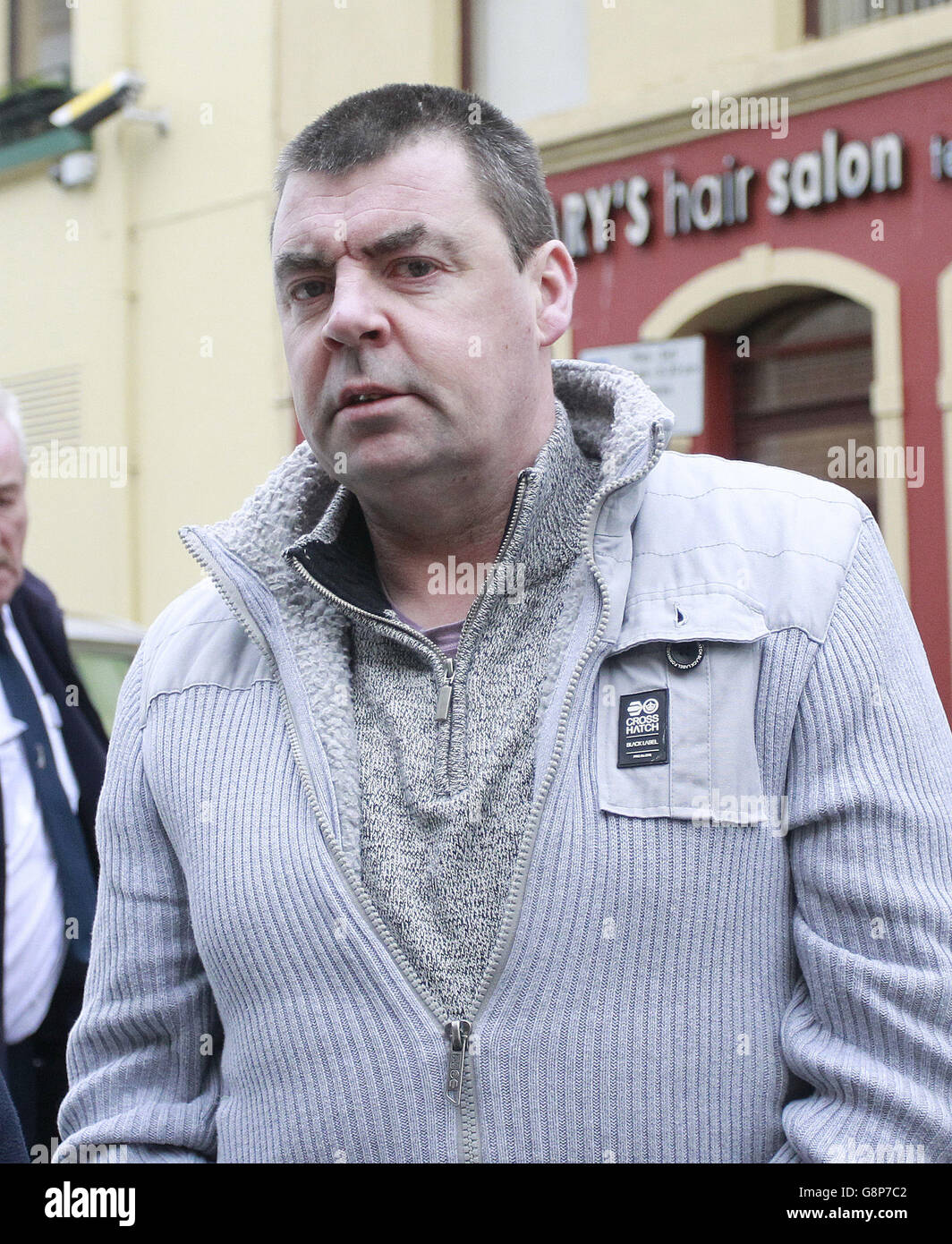 Seamus daly arrives at omagh court in county tyrone hi-res stock ...