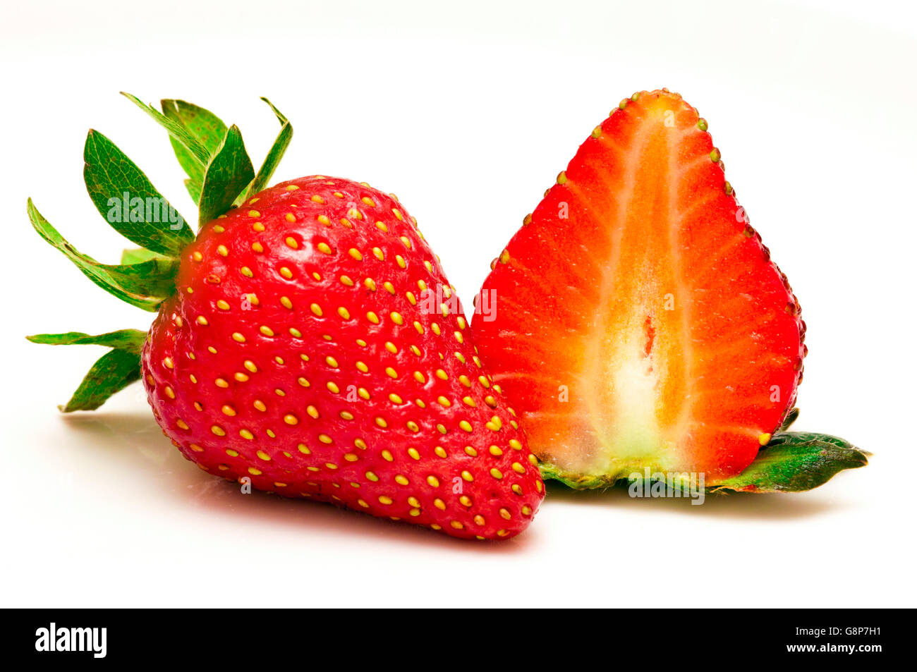 Fresh Red Strawberry Fruit Isolated on White Stock Photo - Alamy