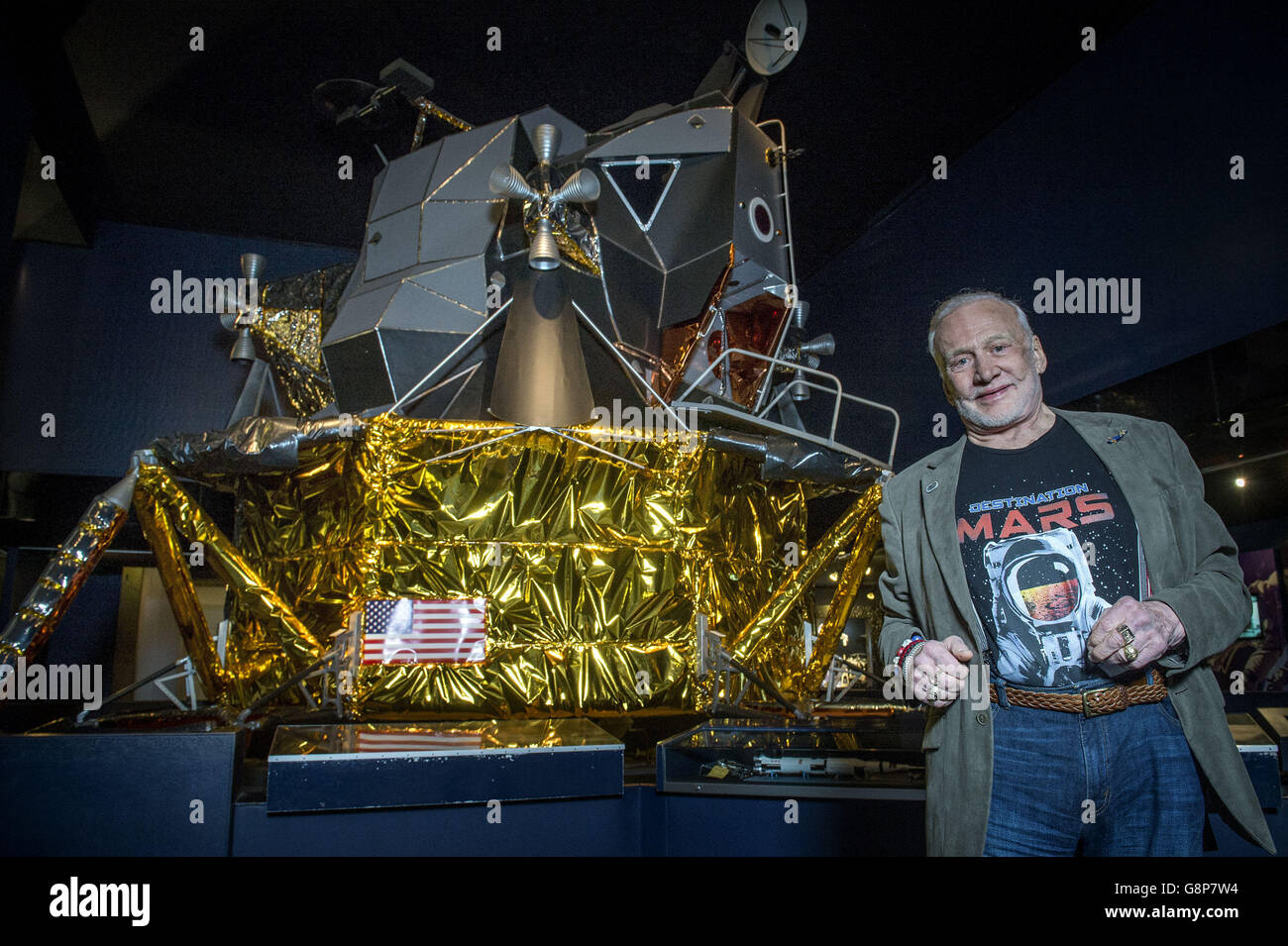 Buzz Aldrin at the Science Muesum Stock Photo - Alamy