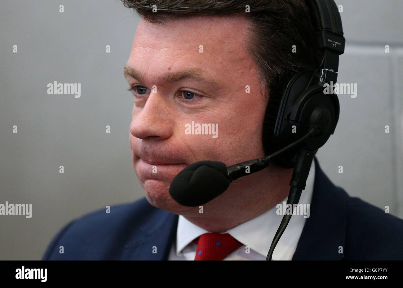 Labour candidate Alan Kelly giving an interview as he arrives at the ...