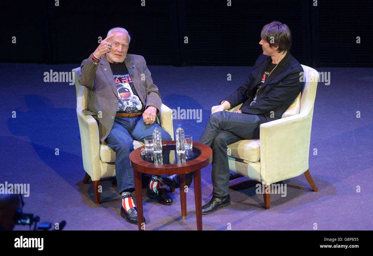 Buzz Aldrin at the Science Muesum Stock Photo - Alamy