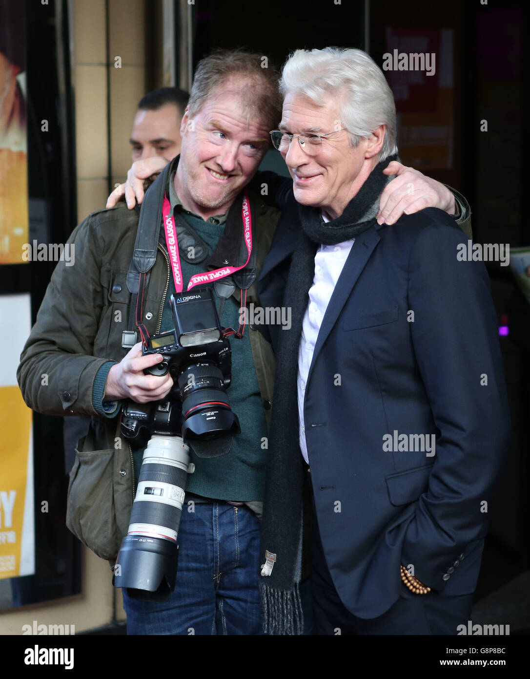 Richard Gere greets photographer Robert Perry as he attends the UK ...
