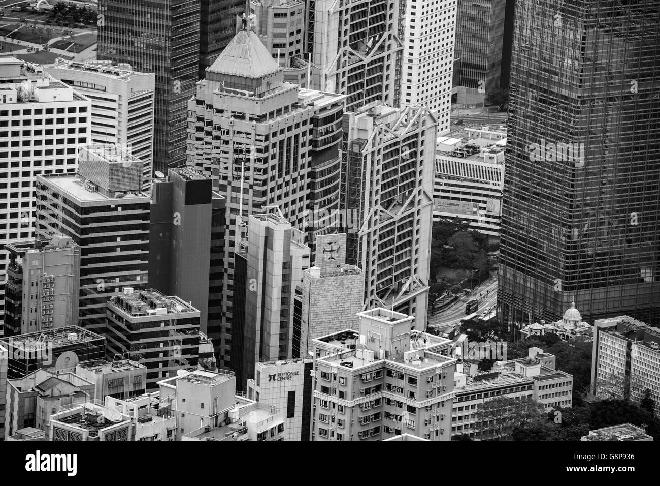 Hong kong night from Black and White Stock Photos & Images - Alamy