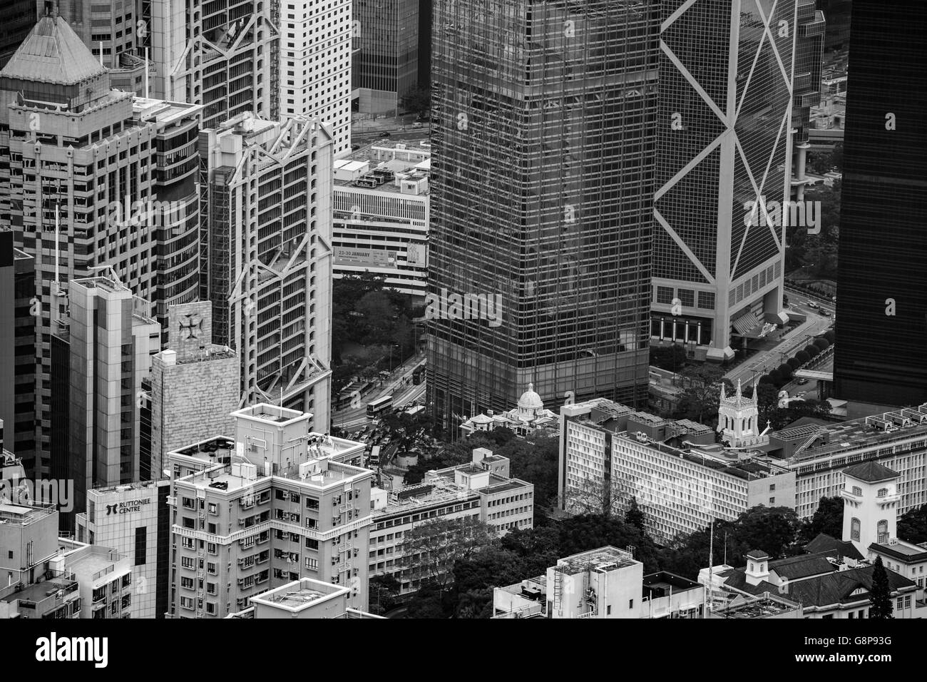 Hong kong night from Black and White Stock Photos & Images - Alamy