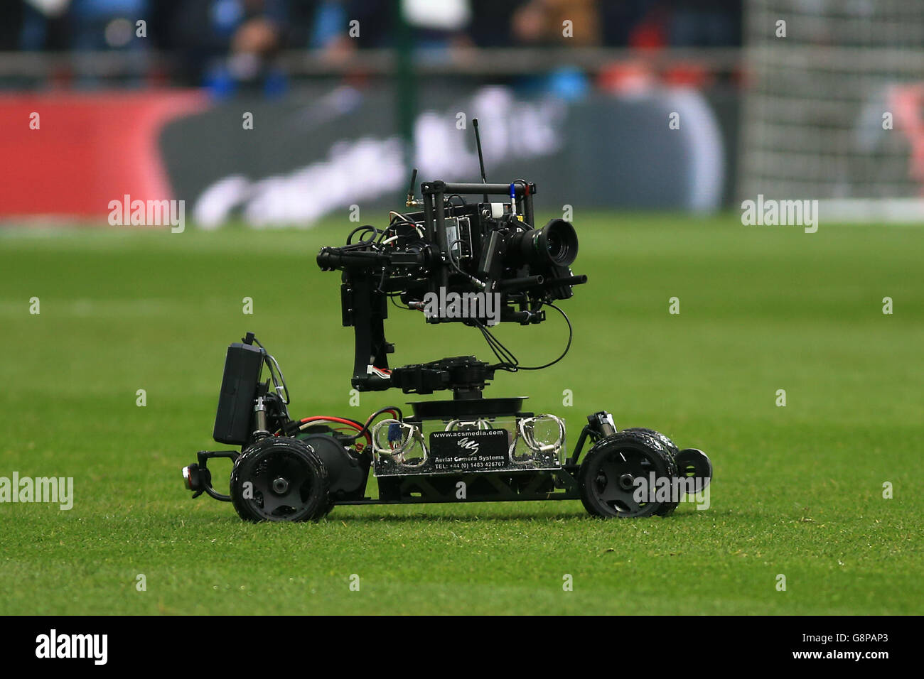 A remote control camera is used for the first time on the pitch before ...