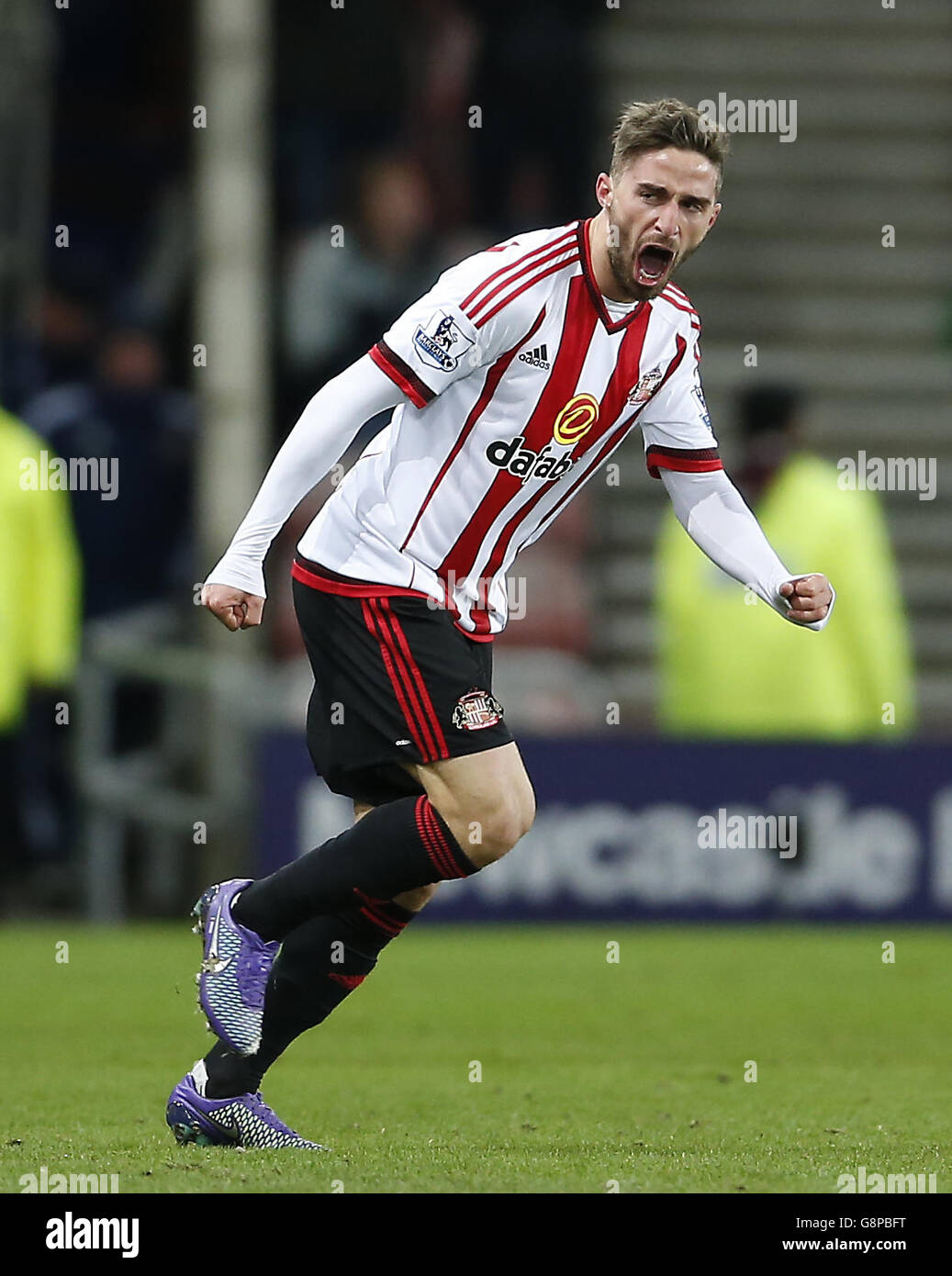 Sunderland's Fabio Borini celebrates scoring his side's second goal ...