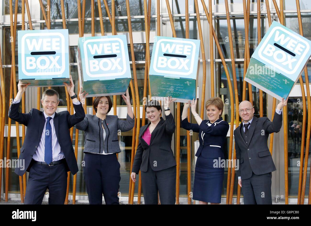 The leaders of all five main political parties in Scotland (left to ...