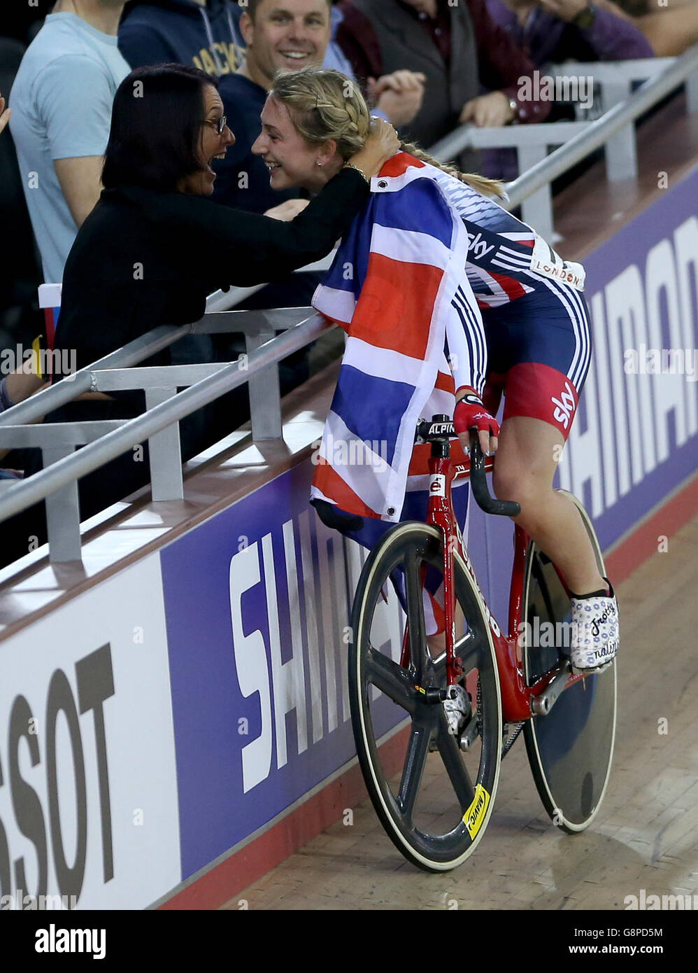 Great Britain's Laura Trott after winning the Women's Scratch Race ...