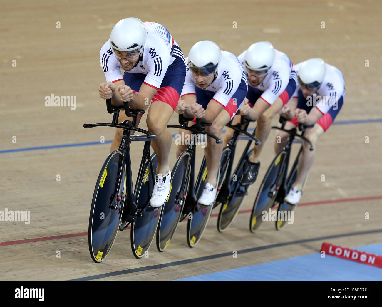 Great Britain's Jonathan Dibben (left) leads the team in the Final of ...