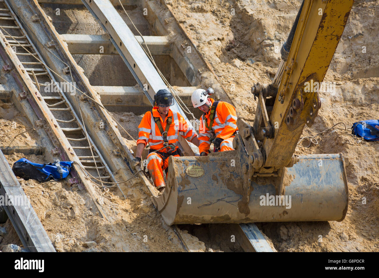 Excavator removing debris from hi-res stock photography and images - Alamy