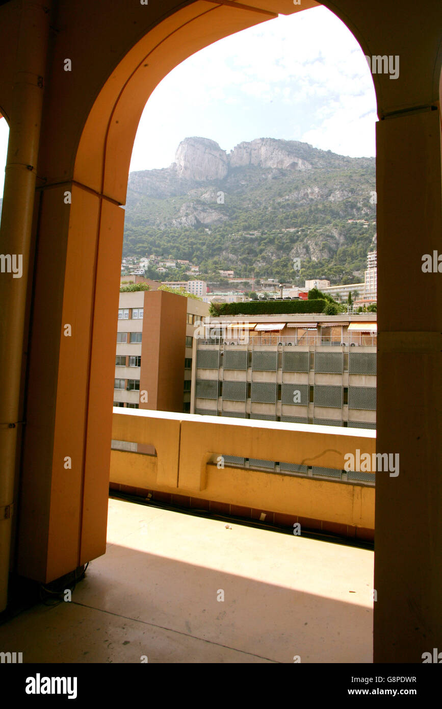 A general view of stade louis ii stadium hi-res stock photography and ...