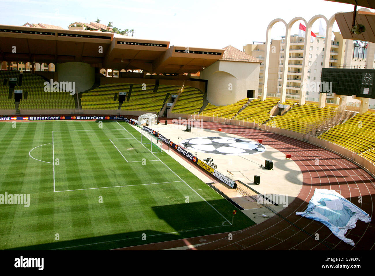 A general view of stade louis ii stadium hi-res stock photography and ...