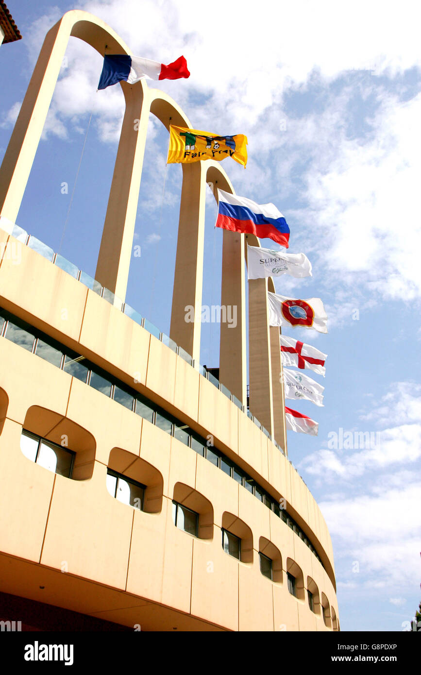 A general view of stade louis ii stadium hi-res stock photography and ...