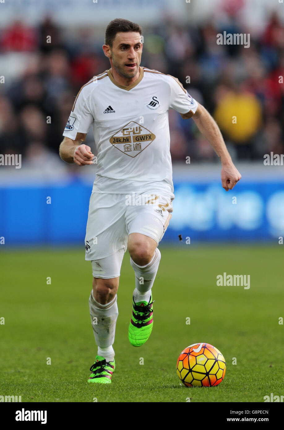 Swansea City's Angel Rangel during the Barclays Premier League match at ...