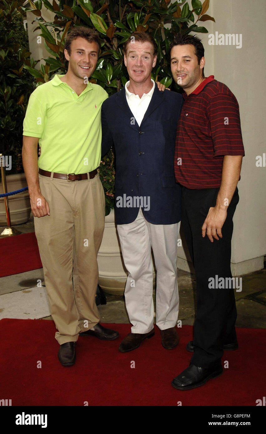 (L-R) Jonathan Wilkes, James Hewitt and Dane Bowers arriving for the ...