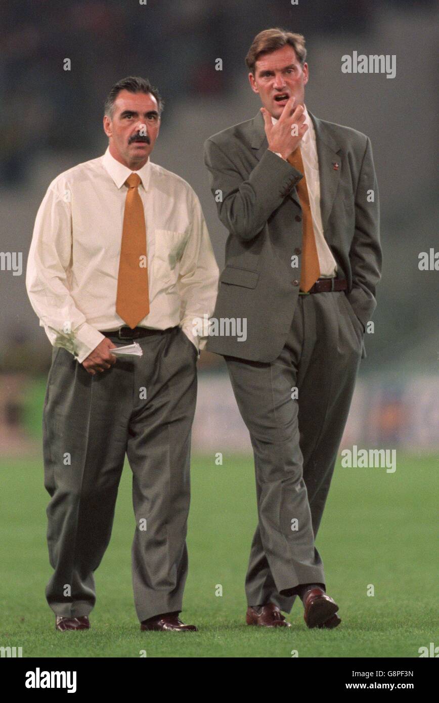 England manager glenn hoddle and john gorman hi-res stock photography ...